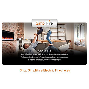 SimpliFire Allusion 60" Recessed Linear Electric Fireplace - Black, SF-ALL60-BK