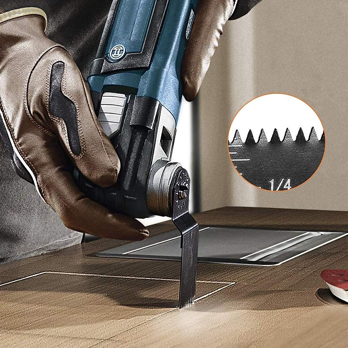 Diagtree 50 Pcs Wood Universal Quick Release Oscillating Saw Blades Compatible with Fein Multimaster Porter Cable Black & Decker Bosch Craftsman Ridgid Ryobi Makita Milwaukee Rockwell