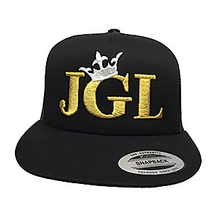 JGL Gold Corona Blanca EL Chapo GUZMÁN HAT Black MESH Snapback