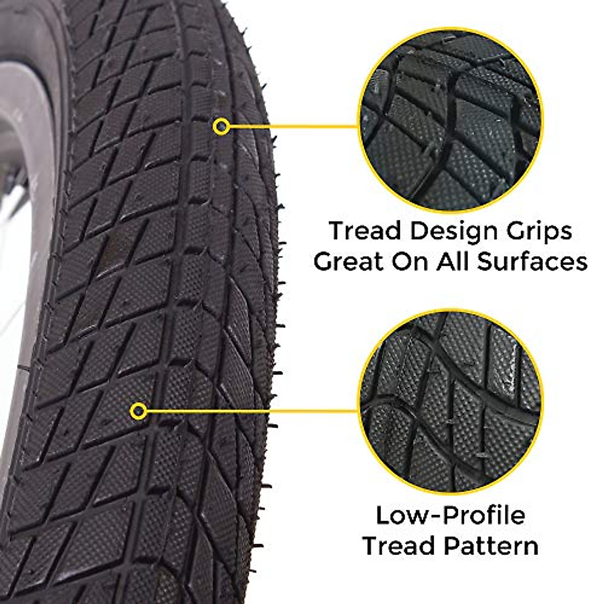 20 Inch Bike Tire Packages for Kids and BMX Tires. Fits 20x1.75 Bike Tube , Tire, Rims, Front or Rear Wheels. Includes Tire Tools. With or Without Tubes. 1 Pack or 2 Pack. (2 Tires - With Tubes)