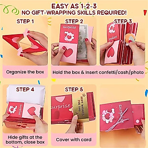 Funoio Box,Funoio Surprise Box Gift Box,Pop Out Money Gift Box,Pop Up Money Box for Cash Gift,Seeroze Surprise Gift Box Christmas,Joyjoyset - Surprise Gift Box Set (Christmas Elk,12 Pages)