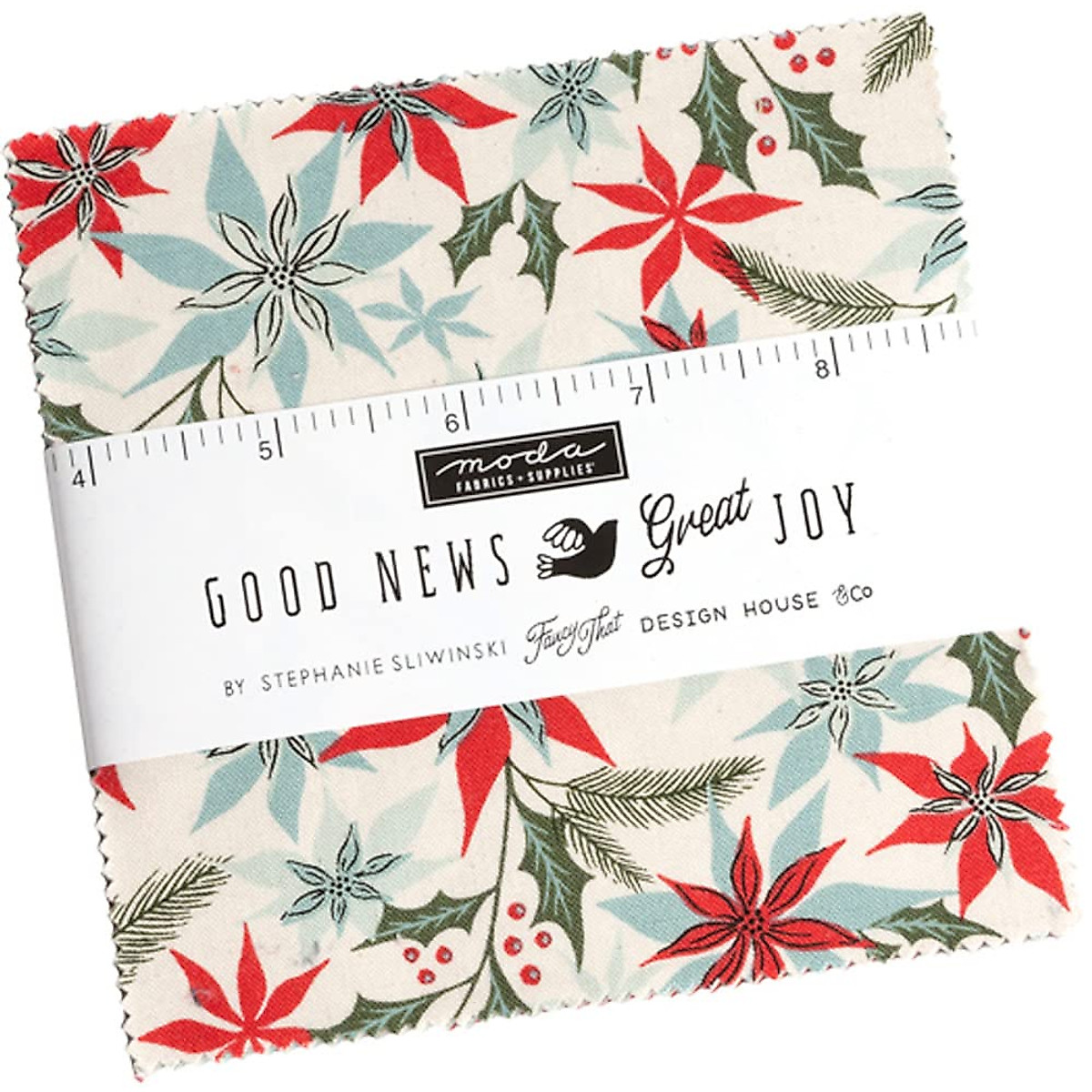 Good News Great Joy Charm Pack by Fancy That Design House; 42-5" Precut Fabric Quilt Squares