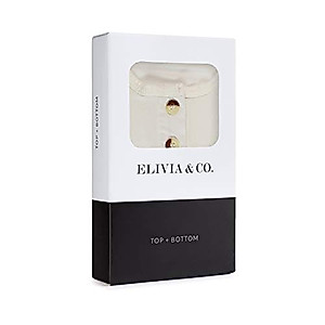 Top + Bottom Unisex Going Home Outfit Baby Boy - Girl | Newborn Boy Take Home Outfit Set - (White)