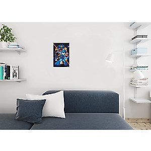 Poster Foundry Mega Man Space Background Video Game Video Gamer Classic Retro Vintage 90s Gaming MegaMan Capcom Legacy Collection Megaman 11 Mega Man X Dr Wily Thick Paper Print Wall Art 8x12