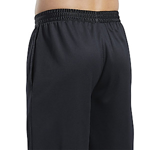 Reebok Men's Standard Basketball Mesh Shorts, Black, XL