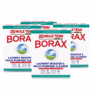 20 Mule Team All Natural Borax Detergent Booster & Multi-Purpose Household Cleaner, 65 Ounce, 4 Count