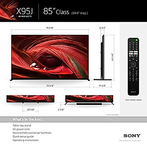 Sony XR85X95J Bravia XR X95J 85" 4K HDR Full Array LED Smart TV with a Austere V Series 4K HDMI Cable 2.5m (2021)(Used)