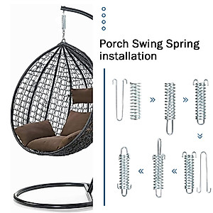 Porch Swing Springs for Hammock Chair, Heavy Duty, 300 LBS, Outdoor & Indoor (2 Pack)