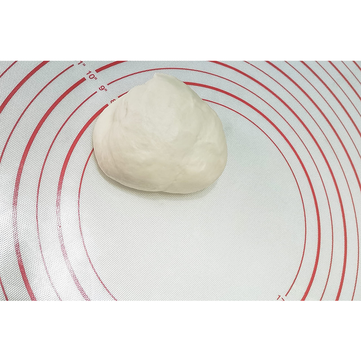 silicone pastry mat non stick baking mat with measurement fondant mat with three sizes for silicone baking mat, counter mat, dough rolling mat,fondant/pie crust mat. (l, Red)