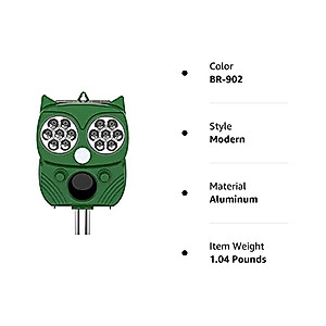 ZOVENCHI Ultrasonic Animal Repellent, Outdoor Solar Powered and Waterproof PIR Sensor Repeller, Motion Activated with Flashing LED Light and Sound Effectively Scares Away Cats, Dogs, Foxes, Birds