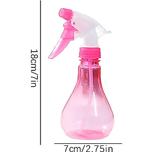 Pink Empty Spray Bottles, Plastic Watering the Flowers Water Spray Bottle for Salon Plants, Spray Bottles for Hair, Plants, Cleaning Solutions, Cooking, BBQ Refillable Containers