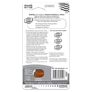 Nylabone Puppy Ring Bone Chew Toy - Puppy Chew Toys for Teething - Puppy Supplies - Chicken Flavor, Medium/Wolf (1 Count)