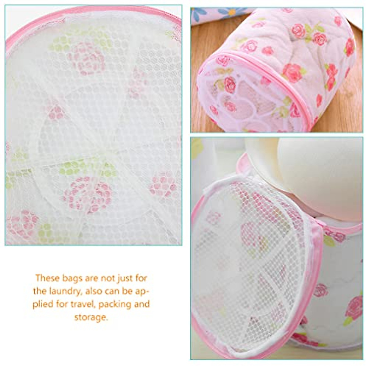Kisangel 4Pcs Underwear Washing Bag Mesh Laundry Bags Laundry Wash Bag with Zipper Washing Machine Wash Bags Net Wash Bag for Bra Lingerie Underwear Socks Sweater Bra Washer