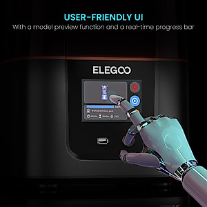 ELEGOO Resin 3D Printer, Mars 3 Pro MSLA 3D Printer with 6.6-Inch Ultra 4K Monochrome LCD, Print Size of 5.647"(W) 3.52(D) 6.8"(H) and Replaceable Activated-Carbon