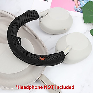 Desing Wish WH-1000XM5 Headband Cover Air Mesh Fabric Replacement Headphone Headband Cushion Pad Cover Compatible with Sony WH-1000XM5 Headphone Headband Protector (Black)