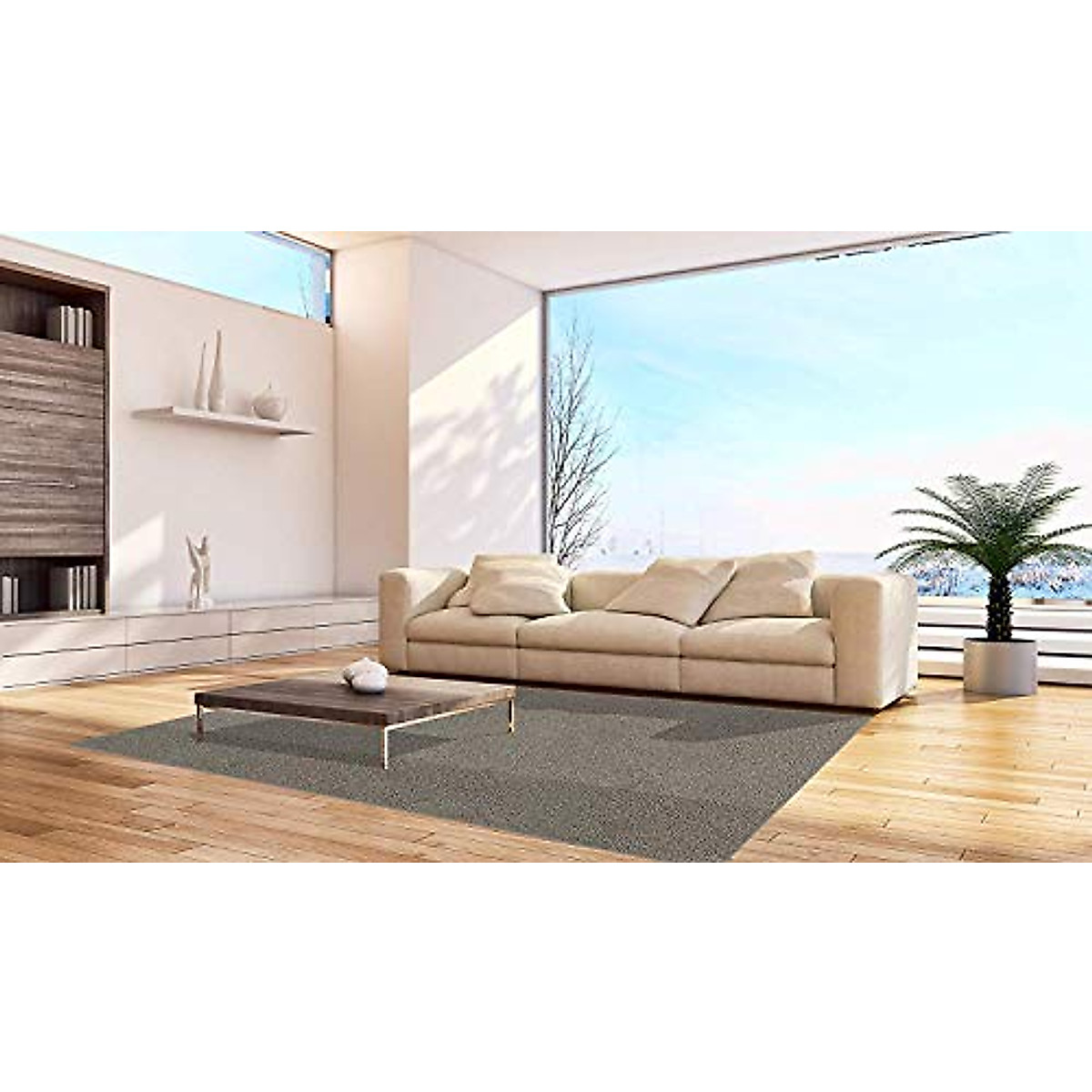 KOECKRITZ Custom Sized Area Rug (Color: Pewter Gray). You Measure The Space, and We'll Custom Cut Your Rug to Fit