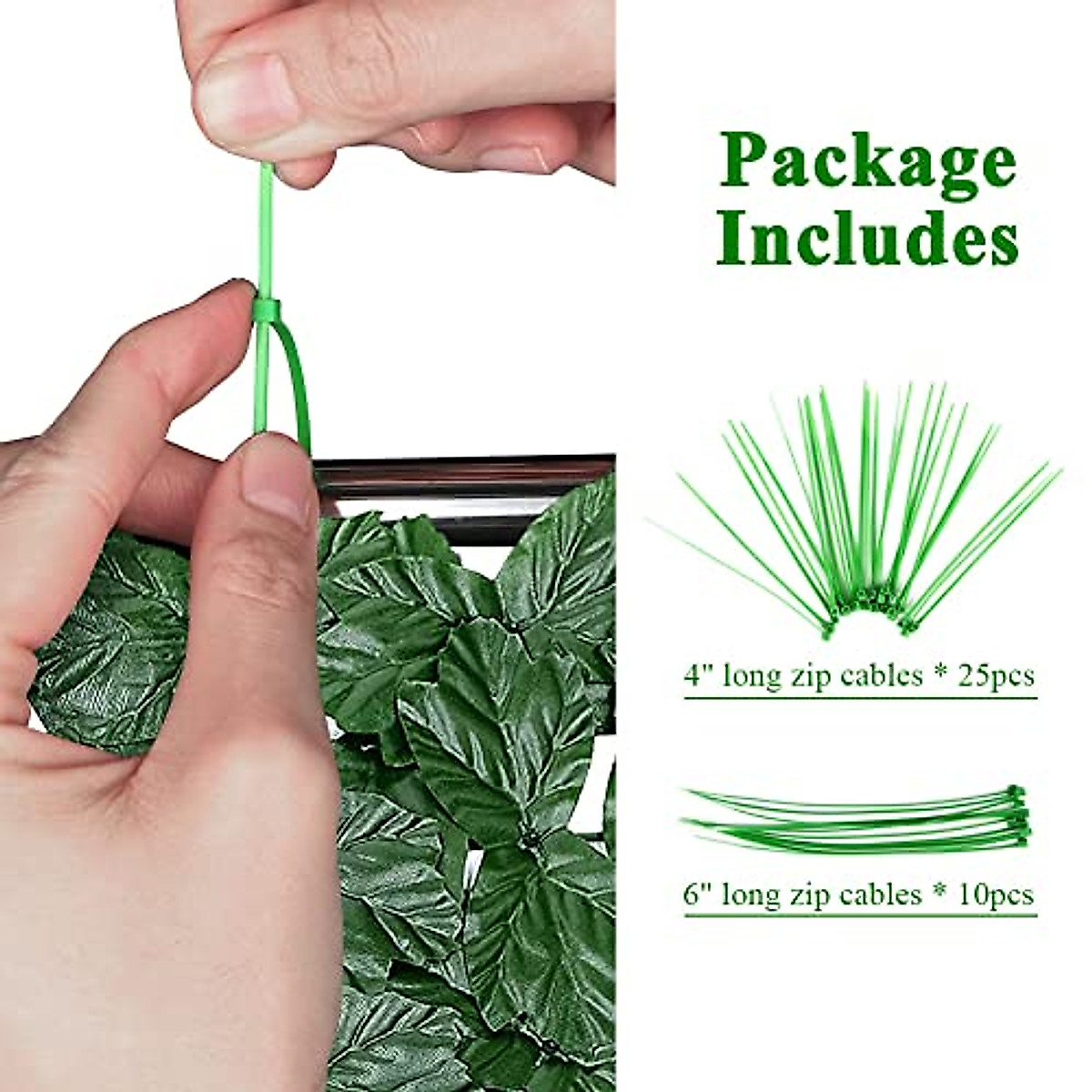 iCover 59 * 98in Artificial Ivy Privacy Fence Screen, Green Maple Leaf Strengthened Joint Prevent Leaves Falling Off, Faux Hedge Panels Greenery Vines, Decorative Fence for Outdoor, Garden