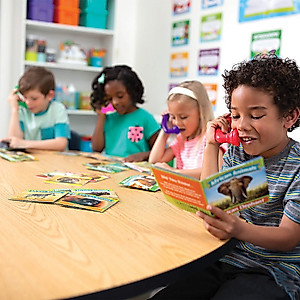 4E's Novelty Whisper Phones for Reading - Pack of 4 - Auditory Feedback, Hear Myself Sound Phone - Accelerate Reading Fluency, Comprehension & Pronunciation - Speech Therapy Materials Toys