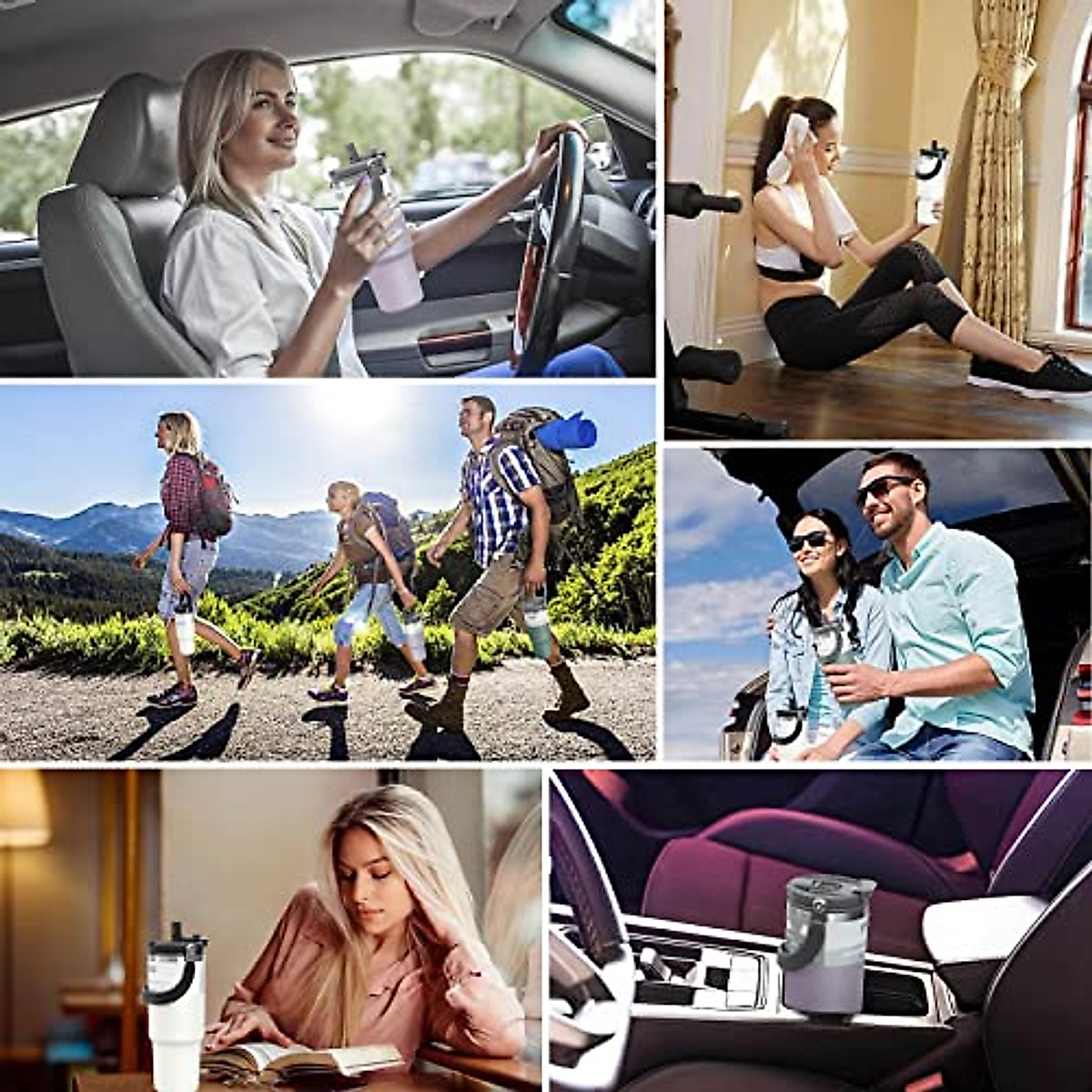 30 oz Tumbler with Lid and Straw - Stainless Steel Double Wall Insulated Tumbler with Handle, Coffee Mugs Boba Cup for Women Men, Water Bottle Travel Tumbler for Car/Home/Gym, Cold up to 24h Green