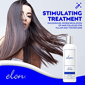 Elon Thinning Hair Scalp Cleanser - Revitalizing & Exfoliating Scalp Treatment for Hair Growth – For Women & Men – Color Safe & Paraben Free (6.7 Oz.)