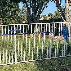 Orgrimmar Pool Pole Hanger Premium 4pc Aluminium Holder Pool Fens Hooks for Telescopic Poles, Skimmer Net, Brush, Vacuum Hose