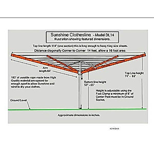 Sunshine Clothesline Outdoor Umbrella Shape Clothes Dryer