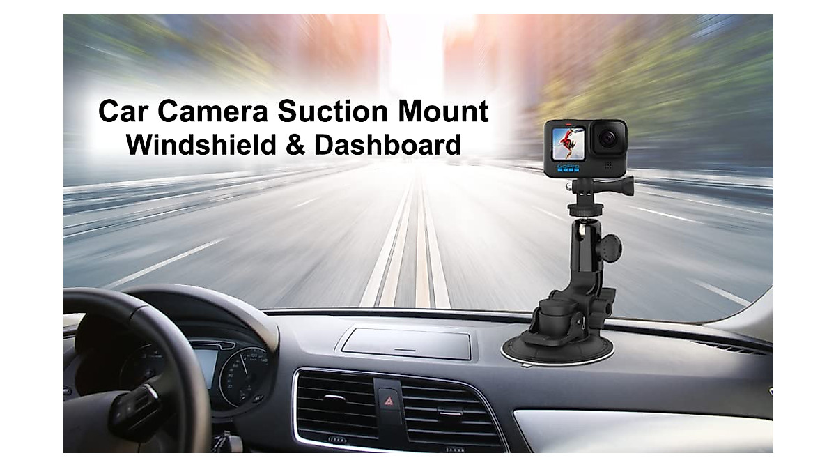 Aozcu Suction Camera Mount: Car Windshield & Dash