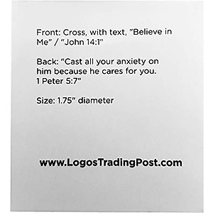 Don't Be Anxious Coin, Believe in me, Worry Stone for Anxiety, Antique Gold-Color Plated Challenge Coin, He Cares for You - 1 Peter 5:7 Gift