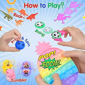 Erotodo 607 Pcs Party Favors for Kids, Fidget Toys Pack, Party Toys Assortment, Treasure Box Prizes, Goodie Bag Stuffers for Kids, Carnival Prizes, Autism Sensory Toys, Stocking Stuffers
