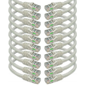iMBAPrice 15 ' Cat5e Network Ethernet Patch Cable, 10 Pack, White (IMBA-CAT5-15WT-10PK)