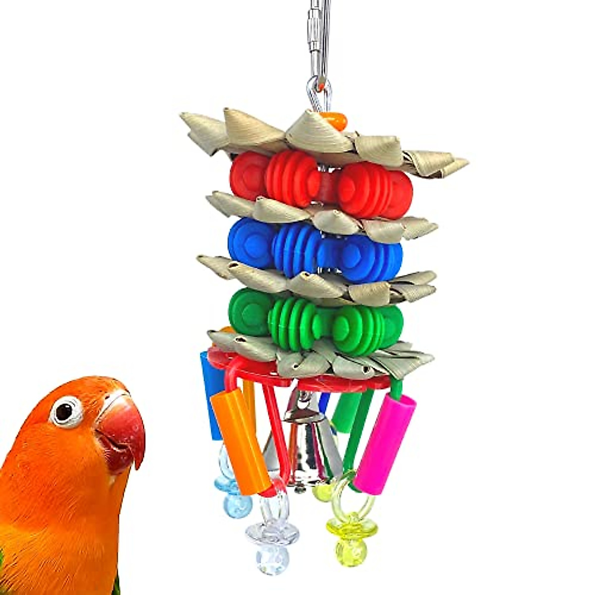 Bonka Bird Toys 3648 Bumpy Flower Small Bird Toy Cockatiel Parakeet Natural Chewy