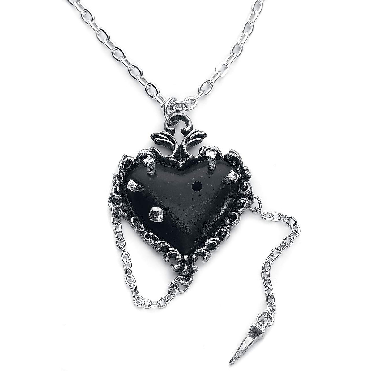 Alchemy of England Witches Heart Pendant, Silver