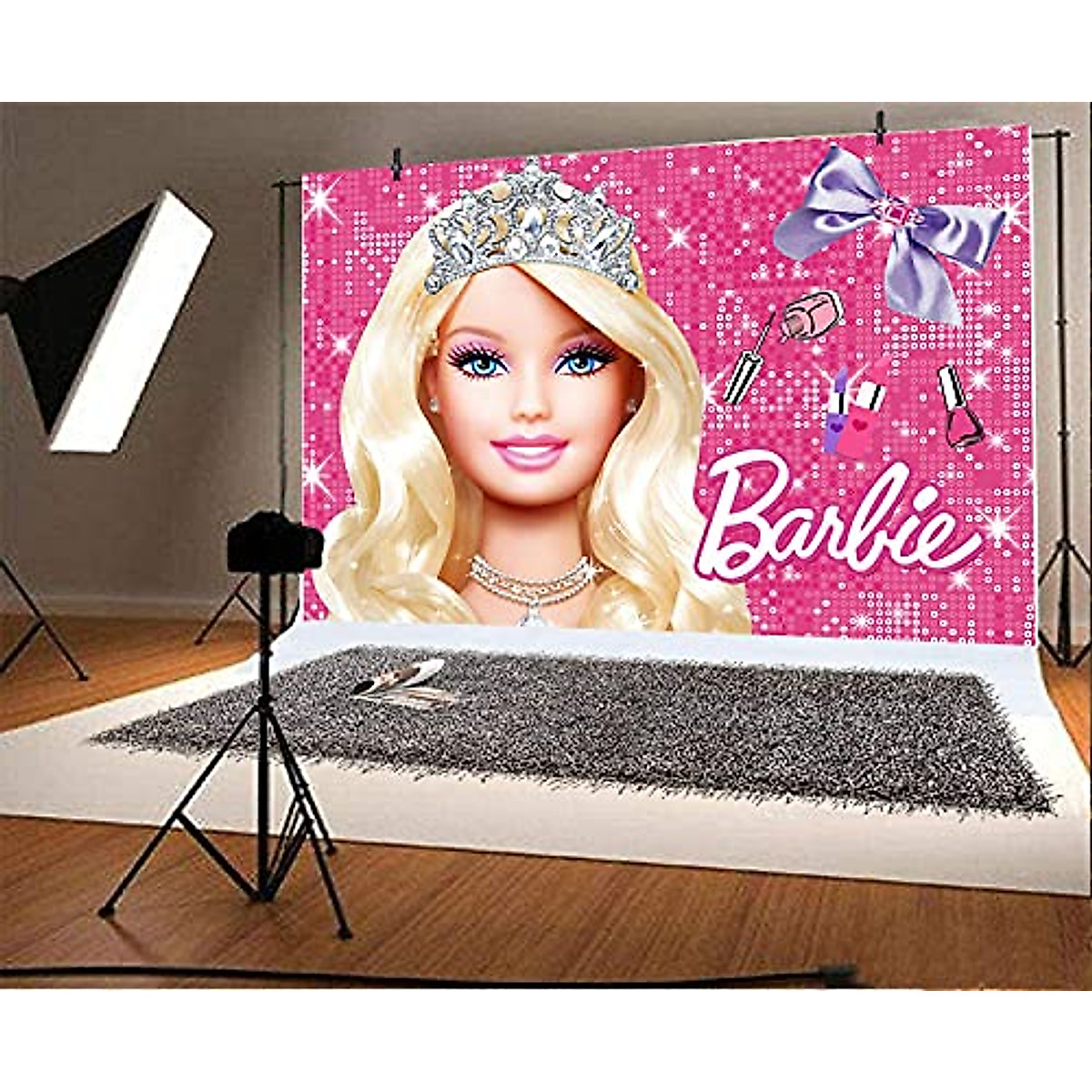 Withu Shining Diamonds Pink Backdrops Theme Photography Girl Lady Birthday Party Banner Cake Table Decoration Photo Studio Background Shooting Props