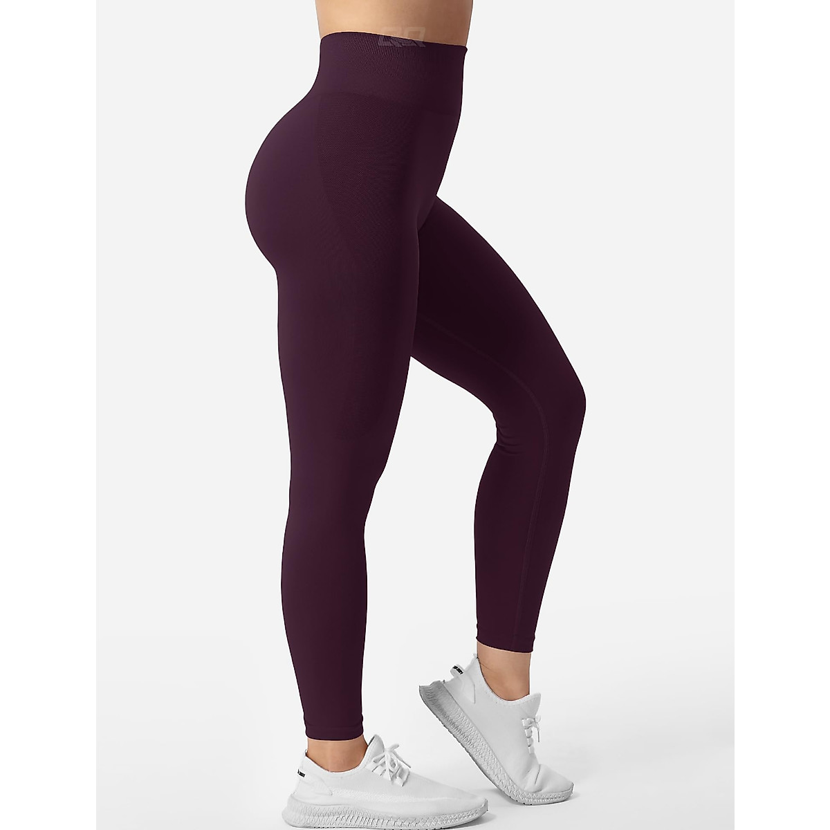 QOQ Workout Leggings for Women Scrunch Leggings Seamless Gym Yoga Leggings Butt Lifting Yoga Pants Cherry S
