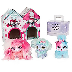 Present Pets Minis, Fluffy BFFs 3-Pack of 3-inch Plush Toys, Kids Toys for Girls Aged 5 and up