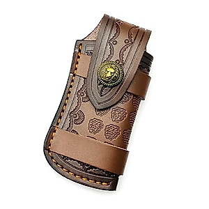 Convenient Foldable Pouches Leather Folding Sheath Accessories Suitable For 9x4.9cm