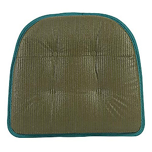 Klear Vu Omega Non-Slip Universal Chair Cushions for Dining Room, Kitchen and Office Use, U-Shaped Skid-Proof Seat Pad, 15x16 Inches, 4 Pack, 07 Teal