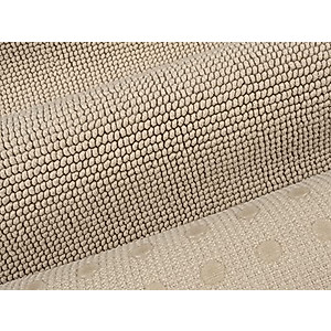 Cotton Paradise Bath Rug for Bathroom, 17x24 inch 100% Cotton Non Slip Bath Mat Rug, Soft Absorbent Machine Washable, Beige Bath Rug