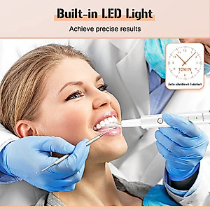 Plaque Remover for Teeth, Electric Tooth Cleaner Tartar Remover for Teeth with LED Light,4 Modes Rechargeable Teeth Cleaning Kit with Dental Tools, 2 Replaceable Heads (White A)