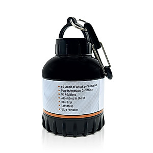 Sports Chalk (On-The-Go) by Arlu Fitness Tech - Gym Chalk, Rock Climbing Chalk, Gymnastics Chalk. Portable, Easy to use and Easy to Refill Container. Less Mess, Premium Grade Chalk with no fillers