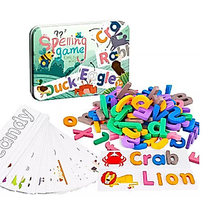 Ally's Rainbow World See & Spell Montessori Learning Educational Toys and Gift for 2 3 4 5 6 Years Old Boys and Girls - Word Builders, Alphabet Colors Recognition Game for Preschool Kindergarten Kids