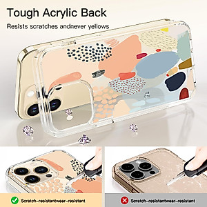 ICEDIO for iPhone 13 Pro Max Case with Screen Protector,Slim Fit Crystal Clear Cover with Fashionable Designs for Girls Women,Protective Phone Case 6.7" Multi-Colored Cactus