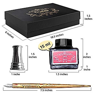 Trustela Calligraphy Set For Beginners, 3 Calligraphy Pens, 4 Ink Bottle 15ml, 20 Calligraphy Nibs, 1 Calligraphy Pen Holder, Dip Pen Set, Gift For Men, Women And Kids, Calligraphy Kit For Beginners