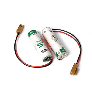 Coonyard (2-Pack) 3.6V 2600mAh LS14500-MER PLC Lithium Battery Replacement for Mitsubishi CR1, CR2, CR3, M500, M600, BKO-NC2157H01, C52011, ER6 BKO-NC2157H01, ER6V BKO-NC2157H01, ER6V-C4