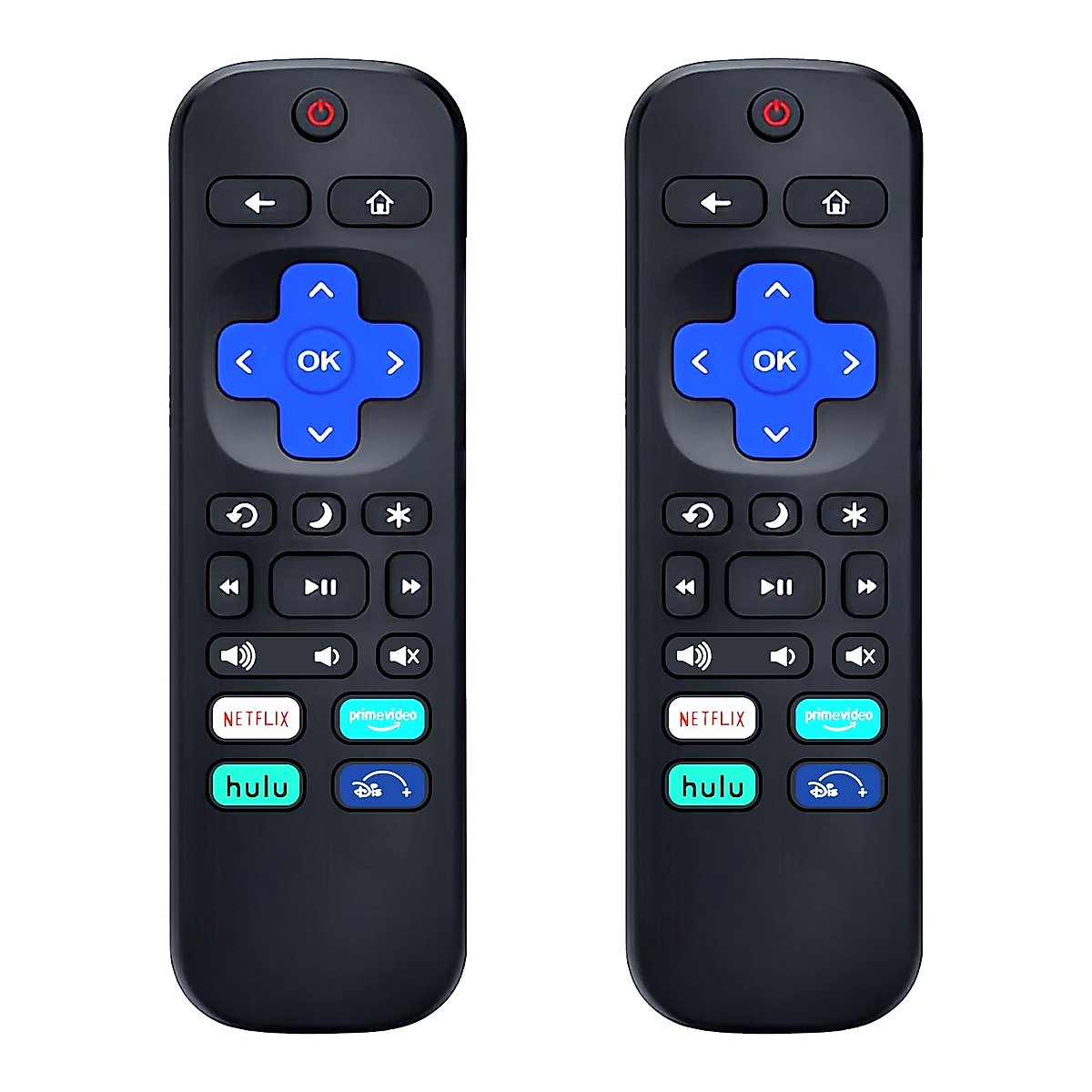 EFGWXYZ (Pack of 2) Replaced TV Remote Only for Rku- TV, Compatible with TCL Rku-/Hisense Rku-/Onn Rku-/Insignia Rku- Series Smart TVs.【Not for Rku- Stick and Box】 R-heng-02