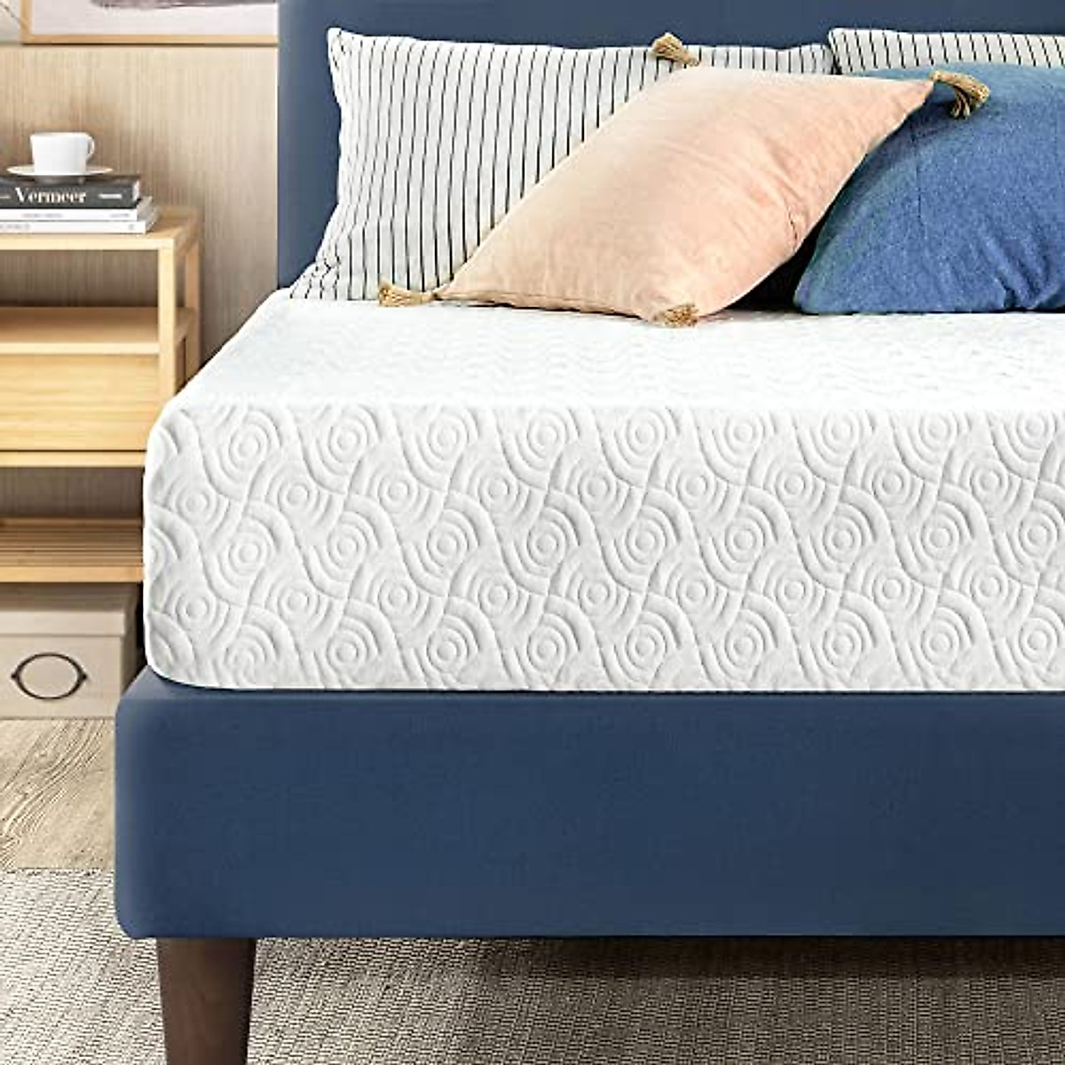 Best Price Mattress 9 Inch Signature Gel Memory Foam Mattress, Cooling Gel Infusion, Queen White