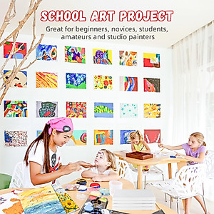 Simetufy 15 Sets Stretched Canvas for Painting, Multi Pack 4"x4", 5"x7", 8"x10", 9"x12", 11"x14", Pre-Primed Canvases Wood Framed Canvas Boards for Oil Acrylic Paint, Acid-Free for Kids &Artists