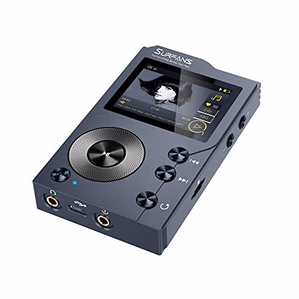 Surfans F20 HiFi MP3 Player with Bluetooth, Lossless DSD High Resolution Digital Audio Music Player, High-Res Portable Audio Player with 32GB Memory Card, Support up to 256GB