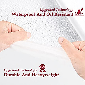 Kincown Plastic Tablecloth 4 Pack Premium Disposable Tablecloth for Rectangle Tables (54"X108") Rectangular Table Cloths Covers for Party Wedding Birthday Thanksgiving Christmas (White)