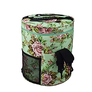 SUPVOX Knitting Yarn Storage Bag Tote Organizer Bucket Pouch for Yarn Crochet Hooks Needles Wool 31x28cm